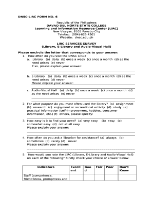 DNSC-LIRC NO Doc Template | pdfFiller