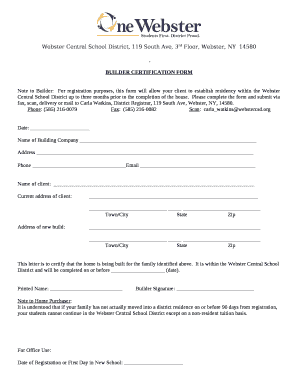 BUILDER CERTIFICATION Doc Template | pdfFiller