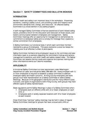 Section 7:SAFETY COMMITTEES AND BULLETIN BOARDS Doc Template | pdfFiller