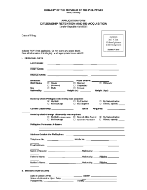 (under Republic Act 9225) Doc Template | pdfFiller