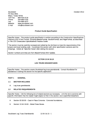 Specifier Notes:This product guide specification is written according ...