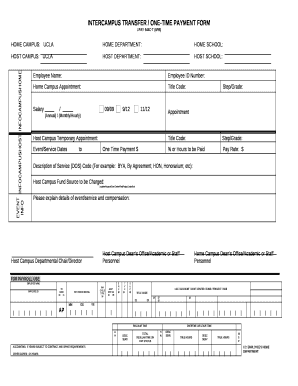 INTERCAMPUS TRANSFER / ONE-TIME PAYMENT Doc Template | pdfFiller