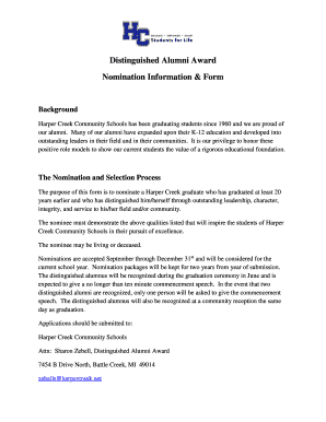 Fillable Online Nomination Information & Form Fax Email Print - pdfFiller