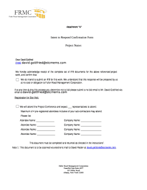 Intent to Respond Confirmation Doc Template | pdfFiller