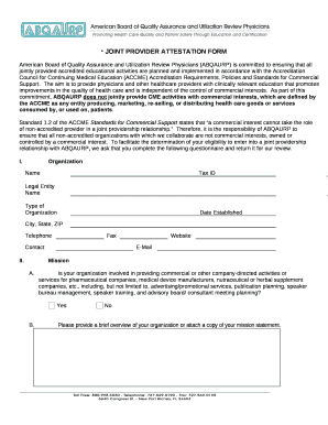 * JOINT PROVIDER ATTESTATION Doc Template | pdfFiller