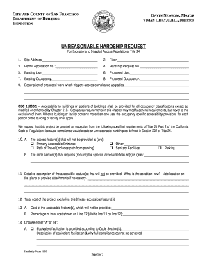 UNREASONABLE HARDSHIP REQUEST Doc Template | pdfFiller