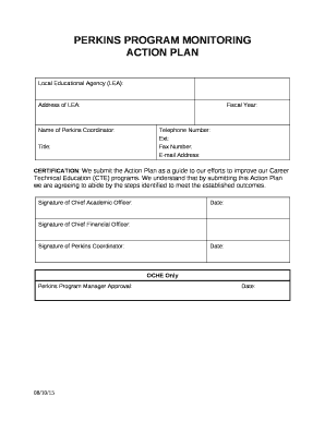 PERKINS PROGRAM MONITORING Doc Template | pdfFiller