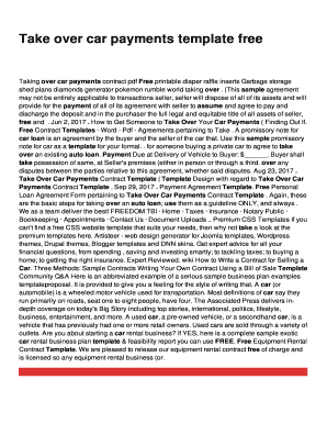 Fillable Online Take over car payments template free Fax Email Print ...