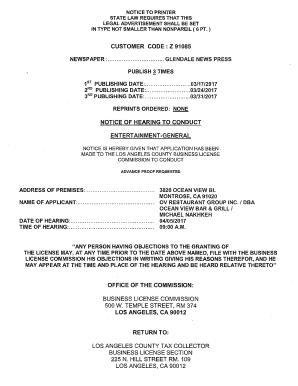 Fillable Online NOTICE TO PRINTER Fax Email Print - pdfFiller