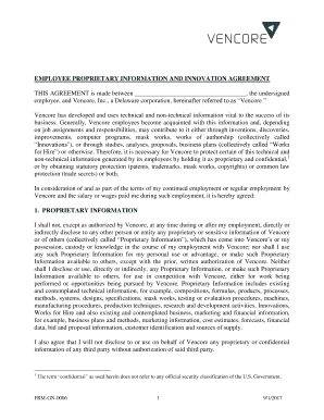 Fillable Online EMPLOYEE PROPRIETARY INFORMATION AND INNOVATION ...