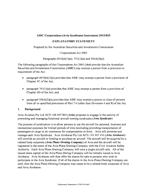 Fillable Online Prepared by the Australian Securities and Investments ...