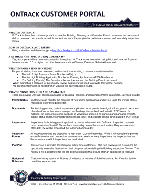 Fillable Online ONTRACK CUSTOMER PORTAL Fax Email Print - pdfFiller