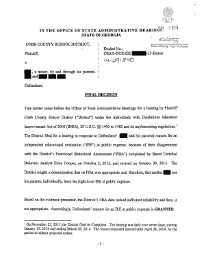 Fillable Online Sample Special Education Forms - GaDOE Fax Email Print ...