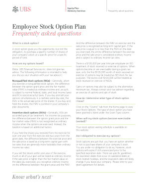 Fillable Online Employee Stock Option Plan Fax Email Print - pdfFiller