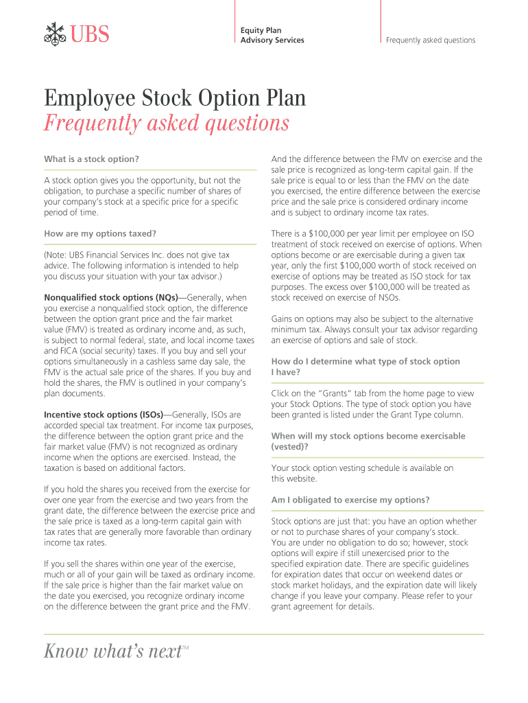 Fillable Online Employee Stock Option Plan Fax Email Print - pdfFiller