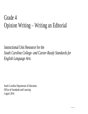 Opinion Writing Writing an Editorial Doc Template | pdfFiller