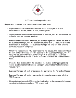 Fillable Online PTO Purchase Request Process Fax Email Print - pdfFiller