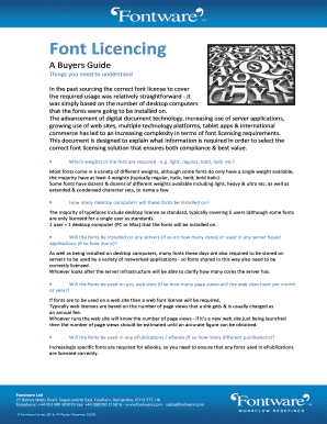 Fillable Online Font Licencing Fax Email Print - pdfFiller