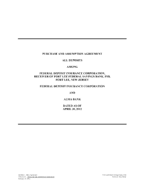 Fillable Online RECEIVER OF FORT LEE FEDERAL SAVINGS BANK, FSB, Fax ...