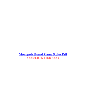 Fillable Online Monopoly Board Game Rules Pdf Fax Email Print - pdfFiller