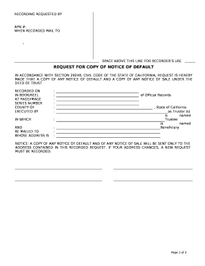 IN ACCORDANCE WITH SECTION 2924B, CIVIL CODE OF THE STATE OF CALIFORNIA ...