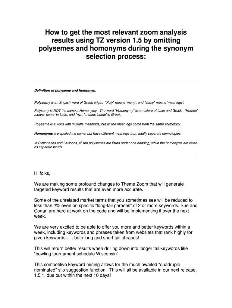 Fillable Online How to get the most relevant zoom analysis Fax Email ...