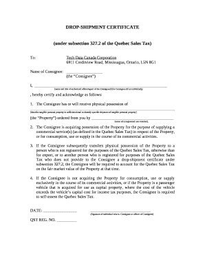 2007-2025 Form Canada Drop-Shipment Certificate Fill Online, Printable ...