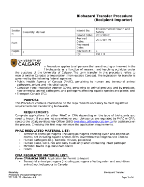 This Biohazard Transfer Procedure applies to all persons that are ...