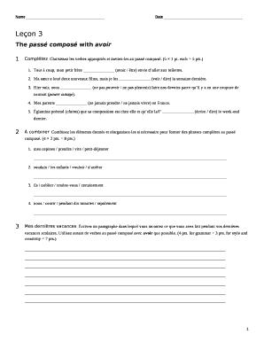 All About the French Regular Verb 'Passer' ('to Pass') -... Doc ...
