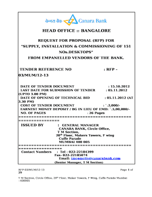 HEAD OFFICE :: BANGALORE Doc Template | pdfFiller