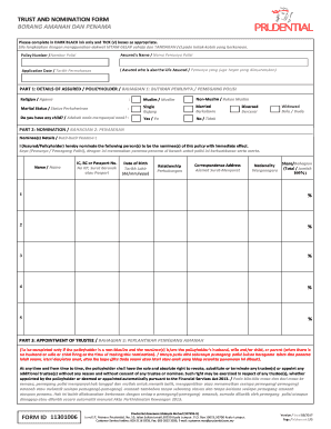 Fillable Online TRUST AND NOMINATION FORM Fax Email Print - pdfFiller