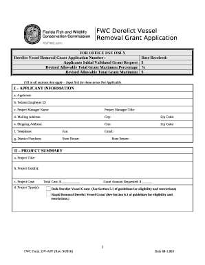 FWC Derelict Vessel Doc Template | pdfFiller