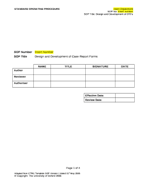 Design and Development of Case Report s Doc Template | pdfFiller