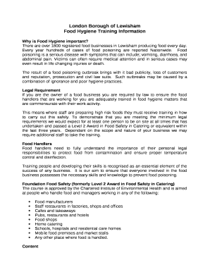 food hygiene Doc Template | pdfFiller