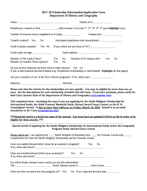 2017-18 Scholarship Ination/Application Doc Template | pdfFiller
