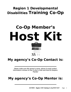 Co-Op Members Doc Template | pdfFiller