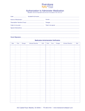 Fillable Online Medication cannot be dispensed unless this form is ...