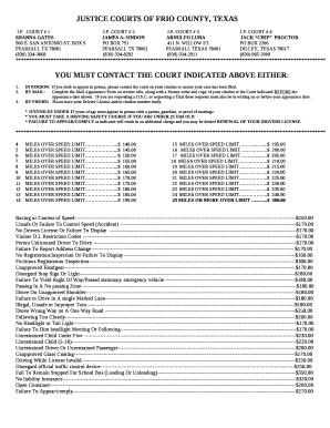 JUSTICE COURTS OF FRIO COUNTY, TEXAS Doc Template | pdfFiller