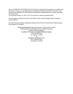 This is a COMBINED SYNOPSIS/ SOLICITATION for commercial items prepared in accordance with the ...