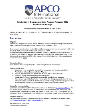 APCO-INTERNATIONAL PUBLIC-SAFETY COMMUNICATIONS TEAM AWARD OF THE YEAR ...