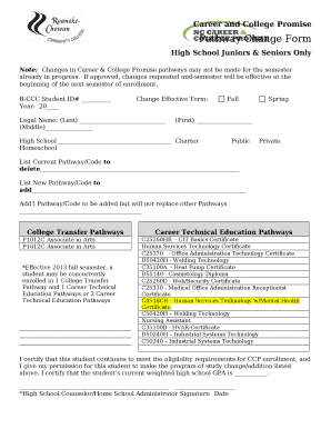Pathway Change Doc Template | pdfFiller