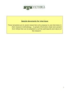 Sample documents for Interviews Doc Template | pdfFiller