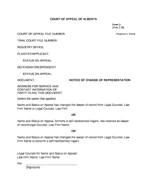 STATUS ON APPEAL: Doc Template | pdfFiller