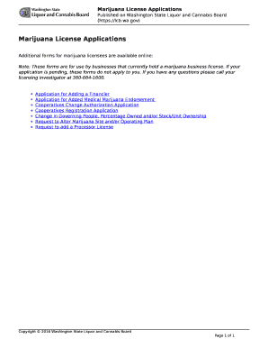 Fillable Online Marijuana License Applications Fax Email Print - pdfFiller