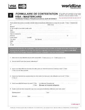 Fillable Online FORMULAIRE DE CONTESTATION Fax Email Print - pdfFiller