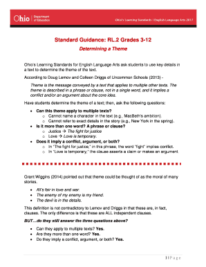 Fillable Online Ohios Learning Standards I English Language Arts 2017 ...
