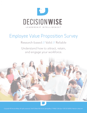 Fillable Online Employee Value Proposition Survey Fax Email Print ...