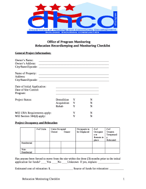 Office of Program Monitoring - dhcd dc Doc Template | pdfFiller
