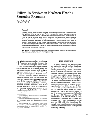 Fillable Online Follow-Up Services in Newborn Hearing Fax Email Print ...