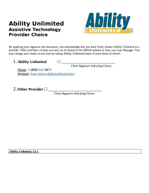 Ability Unlimited Doc Template | pdfFiller